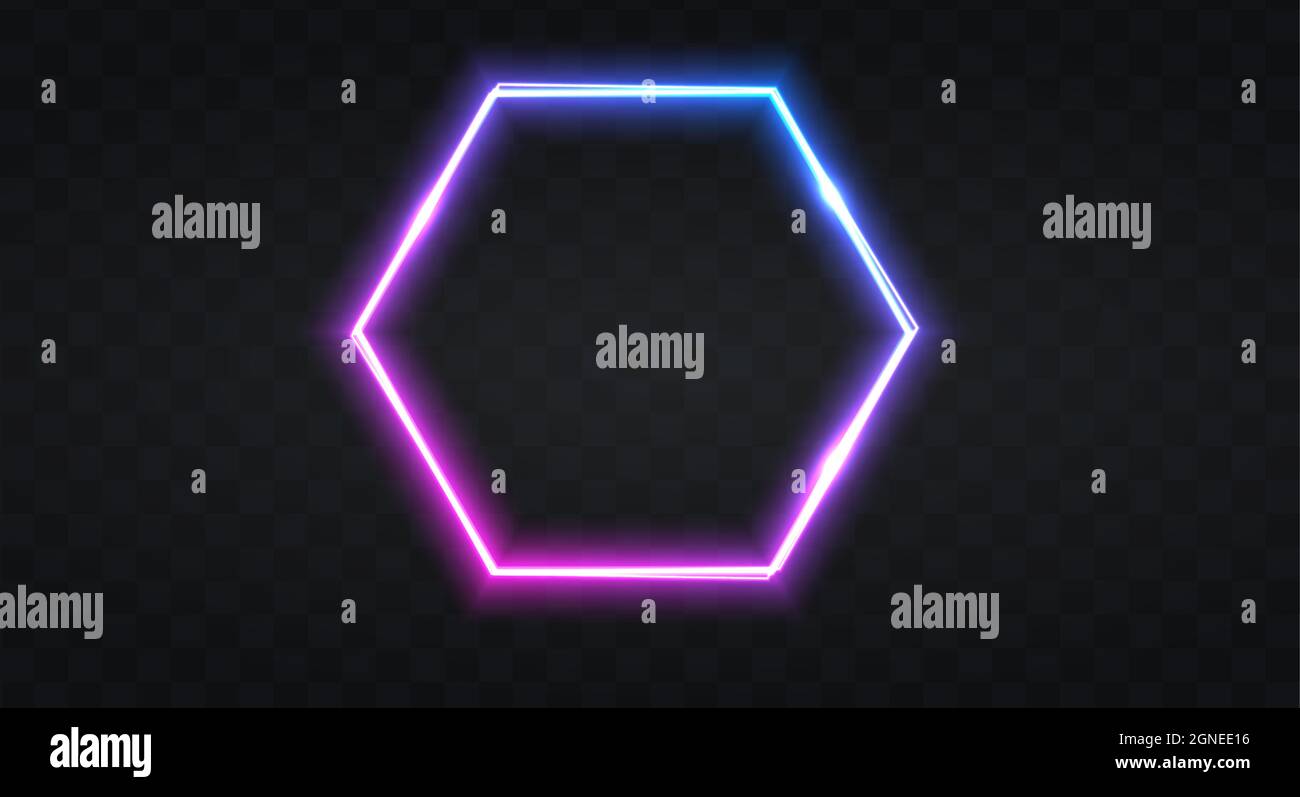 Neon circle frame glitch Stock Vector Images - Alamy