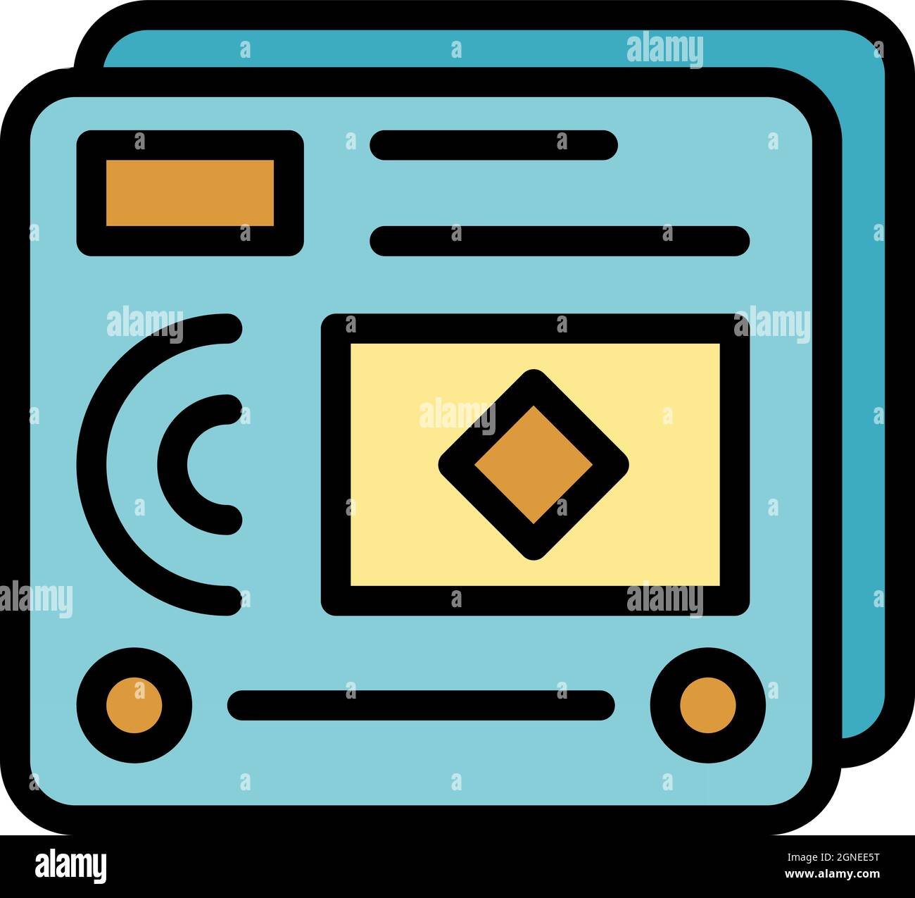 Web page interaction icon. Outline web page interaction vector icon ...