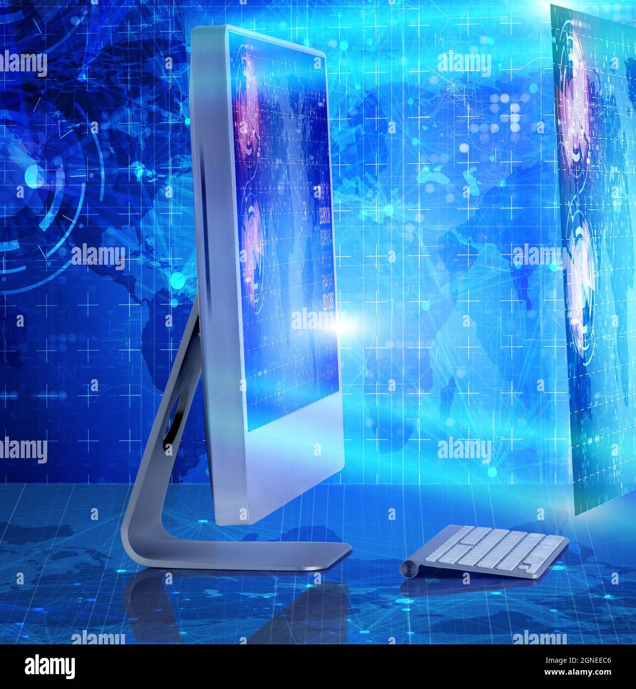 The computer screen in business concept Stock Photo - Alamy