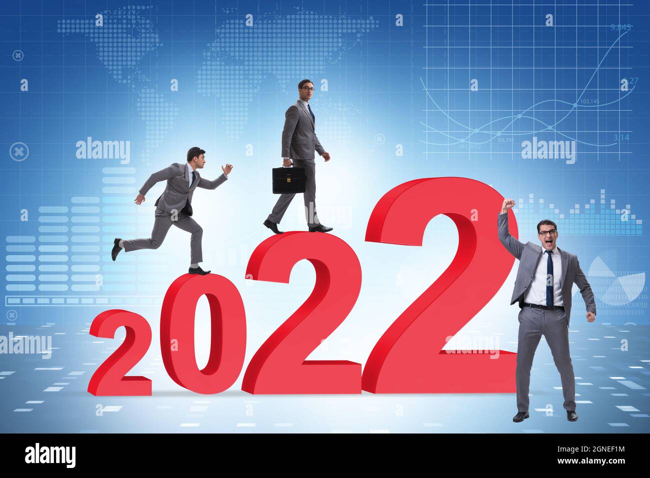 Growth concept with transition between 2021 and 2022 Stock Photo - Alamy