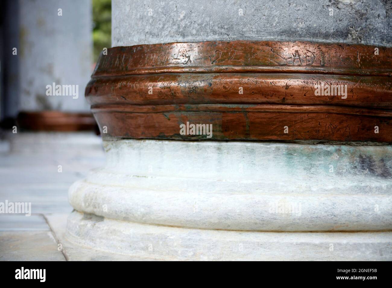 marble column close-up old buildings Stock Photo - Alamy