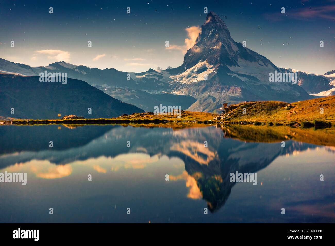 Zermatt night view hi-res stock photography and images - Alamy