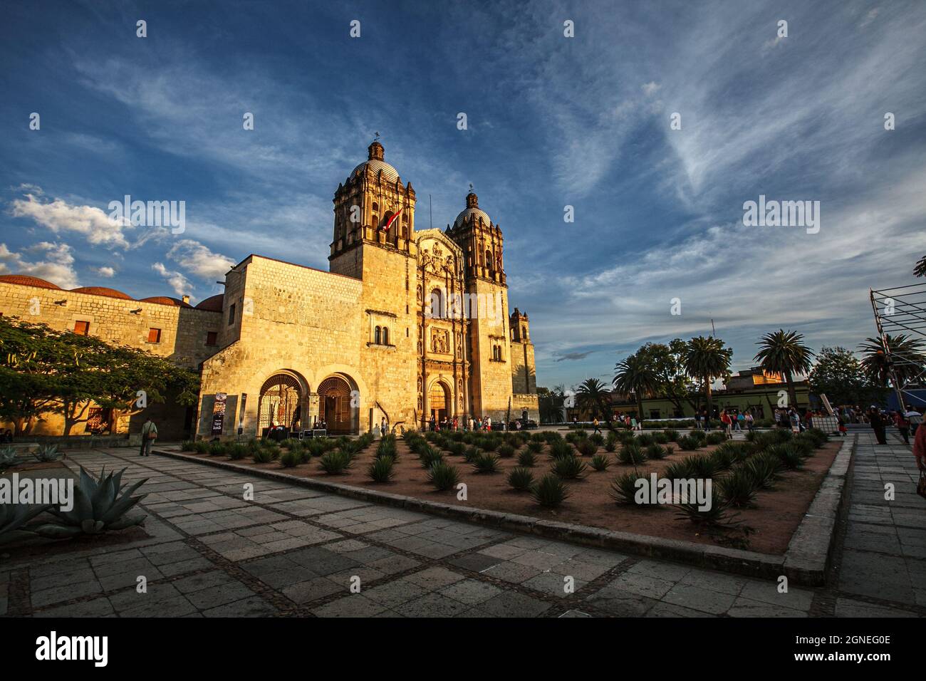 Majestic Museum of Cultures of Oaxaca, Santo Domingo at golden sunset ...