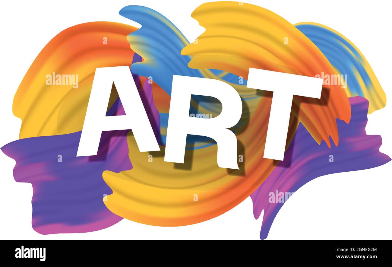 Stylish bright creative text ART on white background - Vector ...
