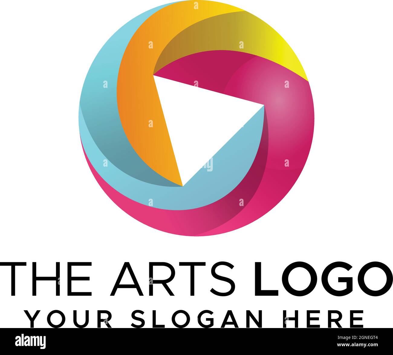 The arts circle play button logo design Stock Vector Image & Art - Alamy