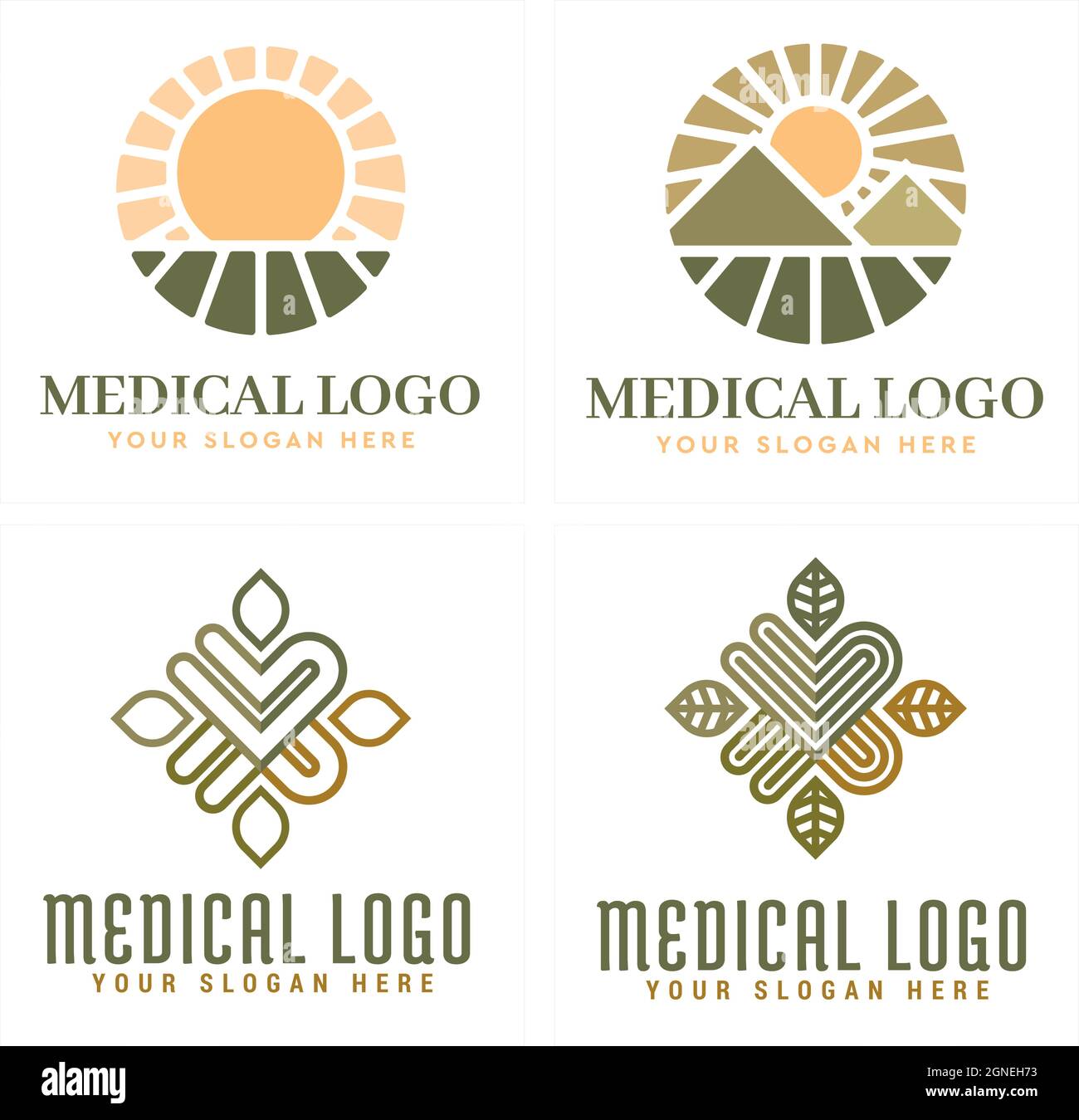 Health nature logo design hi-res stock photography and images - Alamy