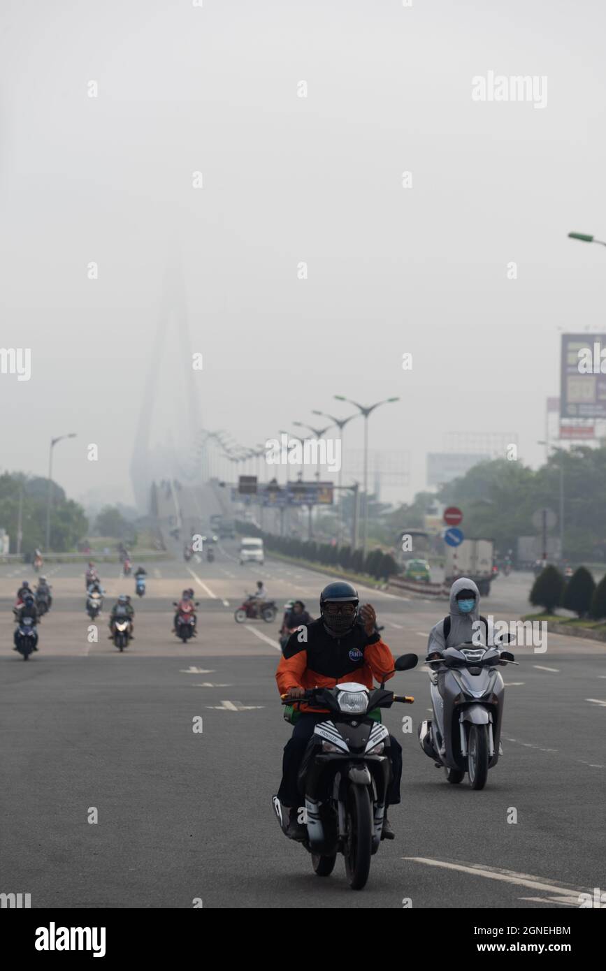 Can Tho bridge Aerial view is famous bridge in mekong delta, Vietnam ...