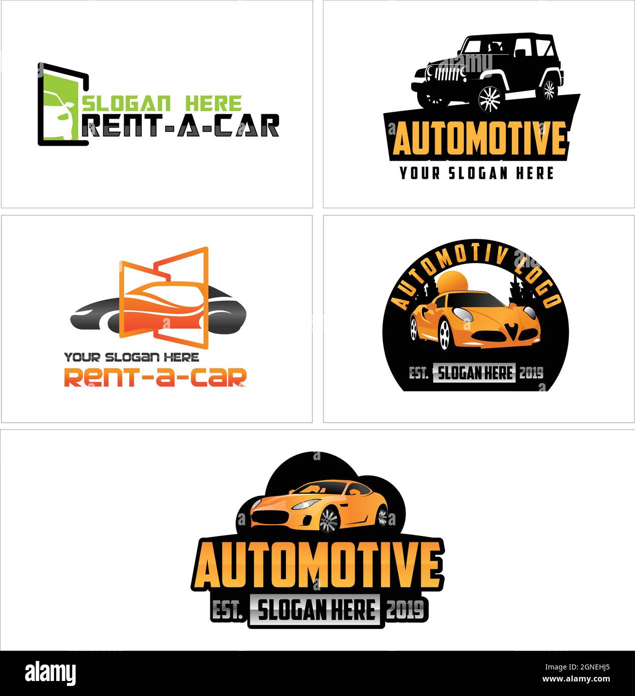 Set of automotive logo Stock Vector Images - Alamy