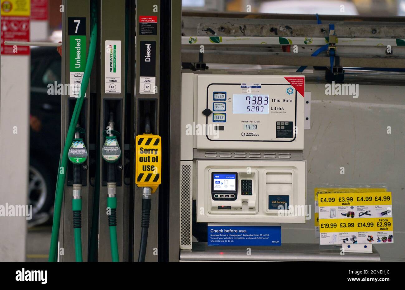 A petrol station pump at tesco hi-res stock photography and images - Alamy