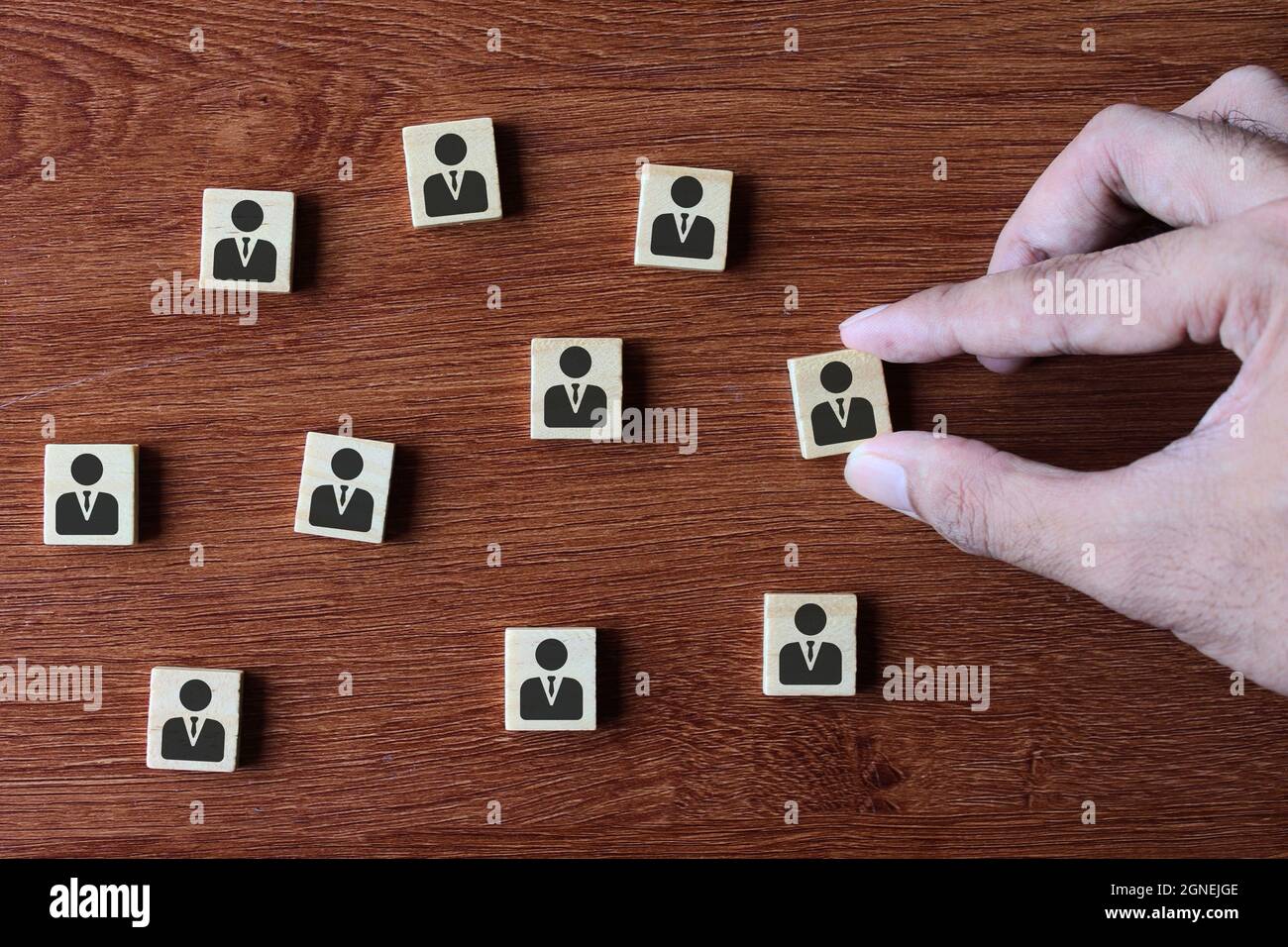 Human resource management and recruitment concept. Choosing good worker ...