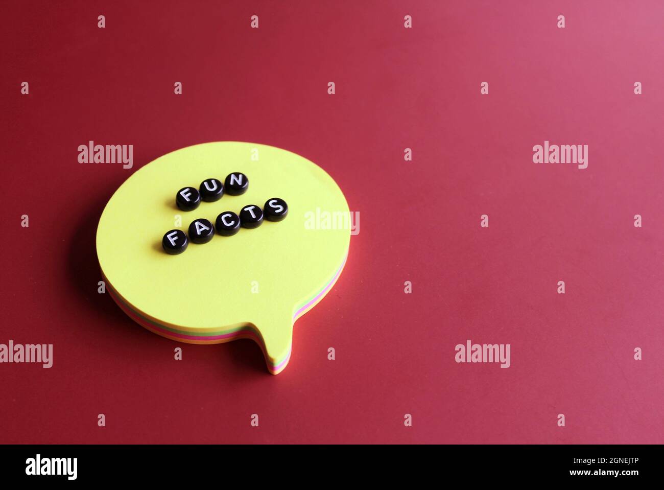 Yellow bubble speech with text FUN FACTS. Copy space for text Stock ...