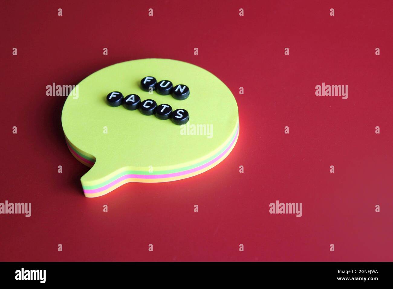 Yellow bubble speech with text FUN FACTS. Copy space for text Stock ...