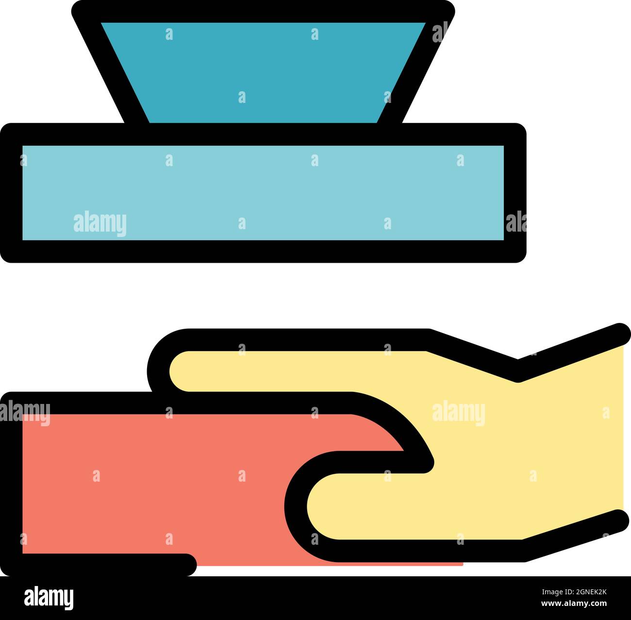 Careless person icon. Outline careless person vector icon color flat ...