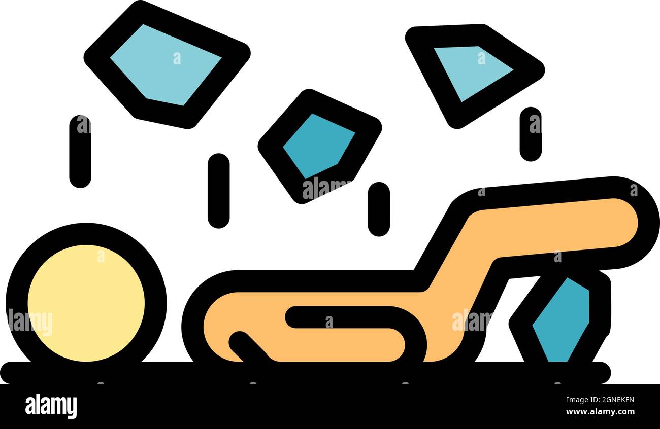 Office careless person icon. Outline office careless person vector icon ...