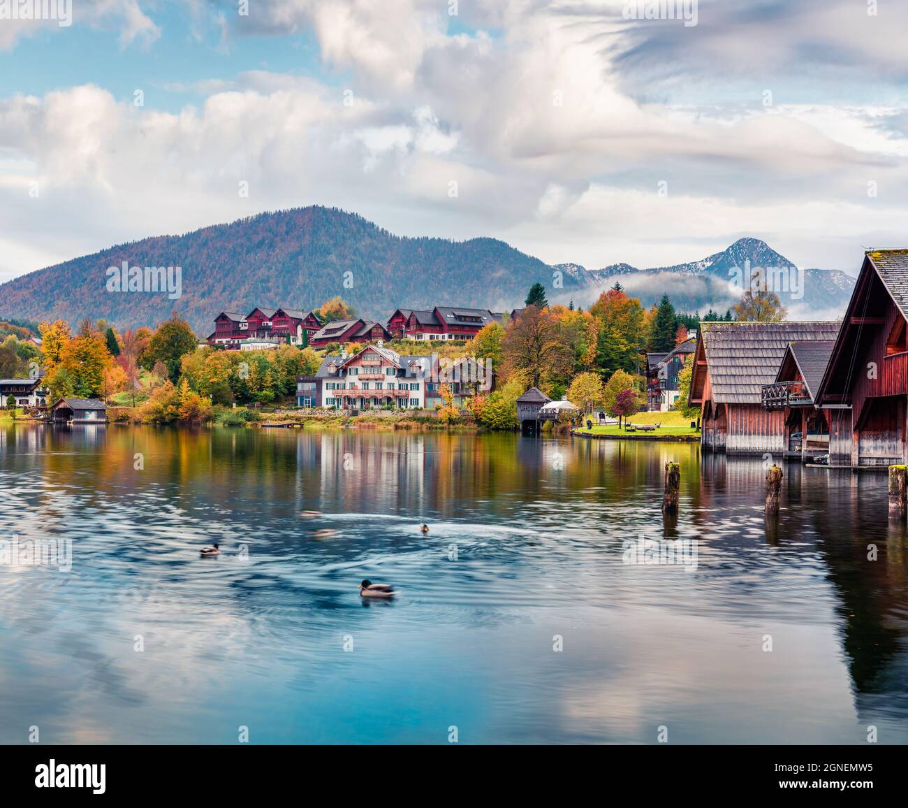 Fishing at lake grundlsee hi-res stock photography and images - Alamy