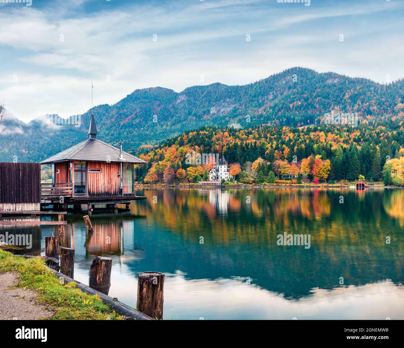 Fishing at lake grundlsee hi-res stock photography and images - Alamy