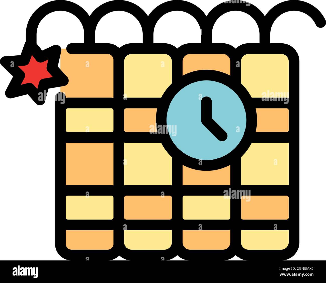 Dynamite icon. Outline dynamite vector icon color flat isolated Stock ...