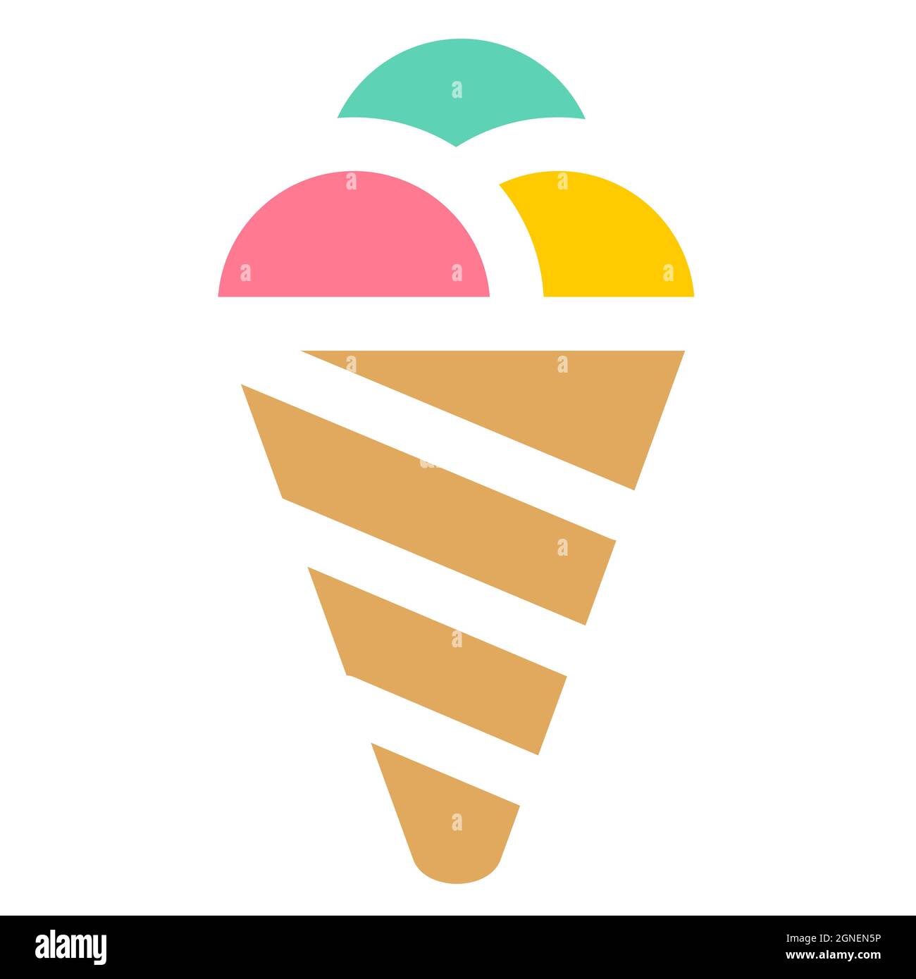 illustration of the minimal colorful ice-cream icon and pictogram Stock ...