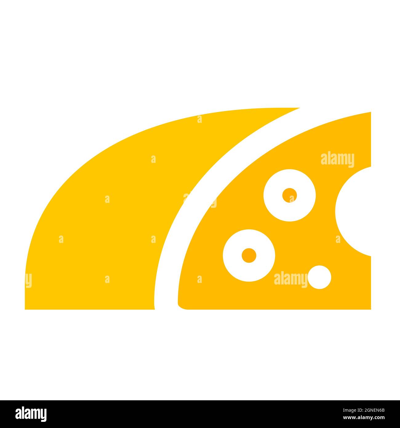 illustration of the minimal colorful cheese icon and pictogram Stock ...