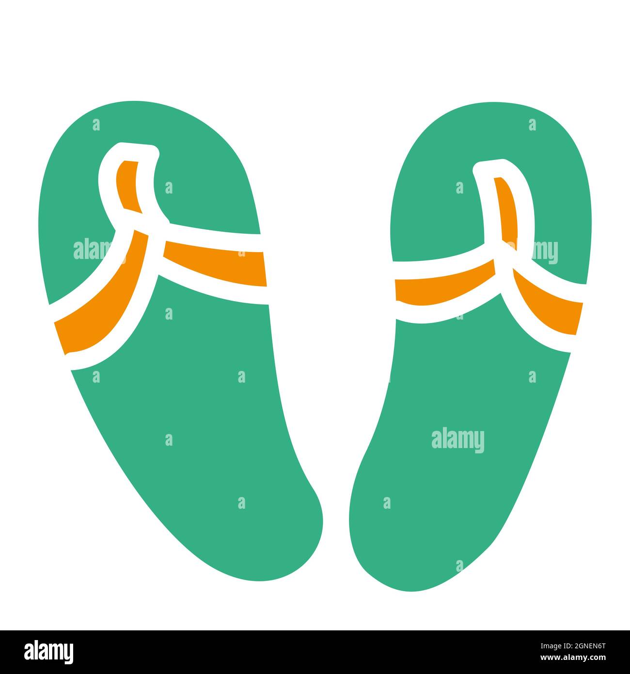 illustration of the beach slippers colorful icon Stock Vector Image ...