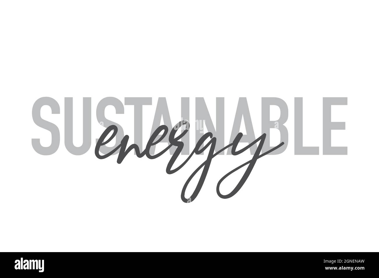 Modern, simple, minimal typographic design of a saying "Sustainable ...