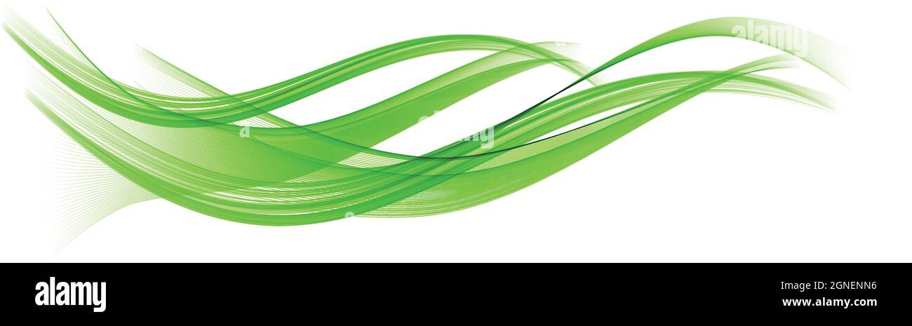 Abstract green wave vector background Stock Vector Image & Art - Alamy