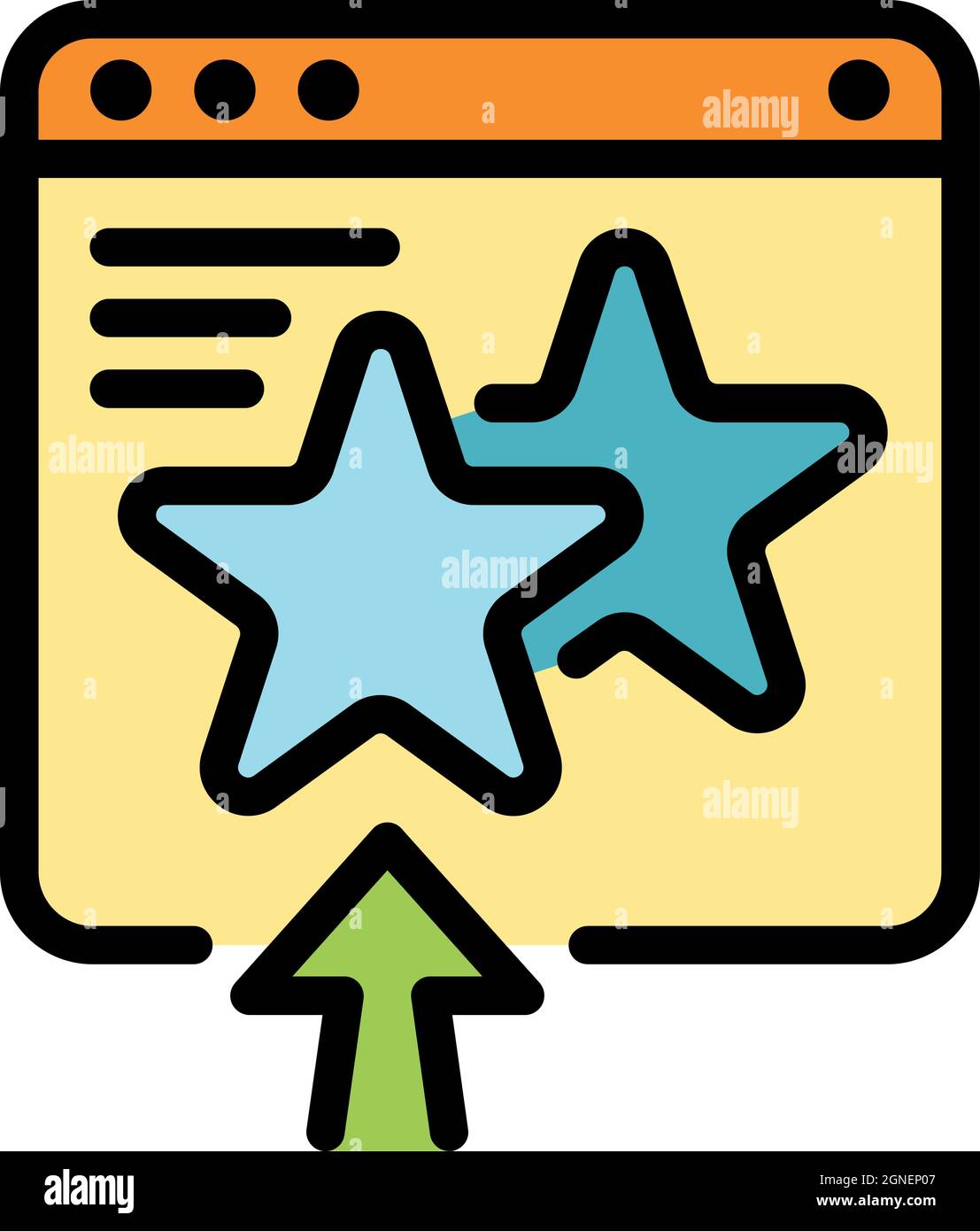 Online web ranking icon. Outline online web ranking vector icon color ...