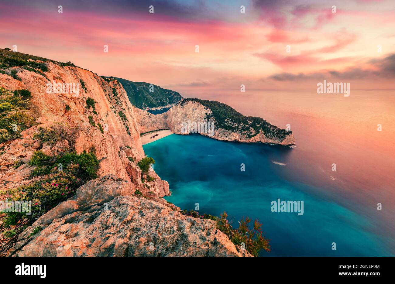 Aerial epic red ship in hi-res stock photography and images - Alamy