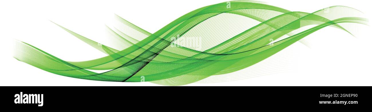 Abstract green wave vector background Stock Vector Image & Art - Alamy