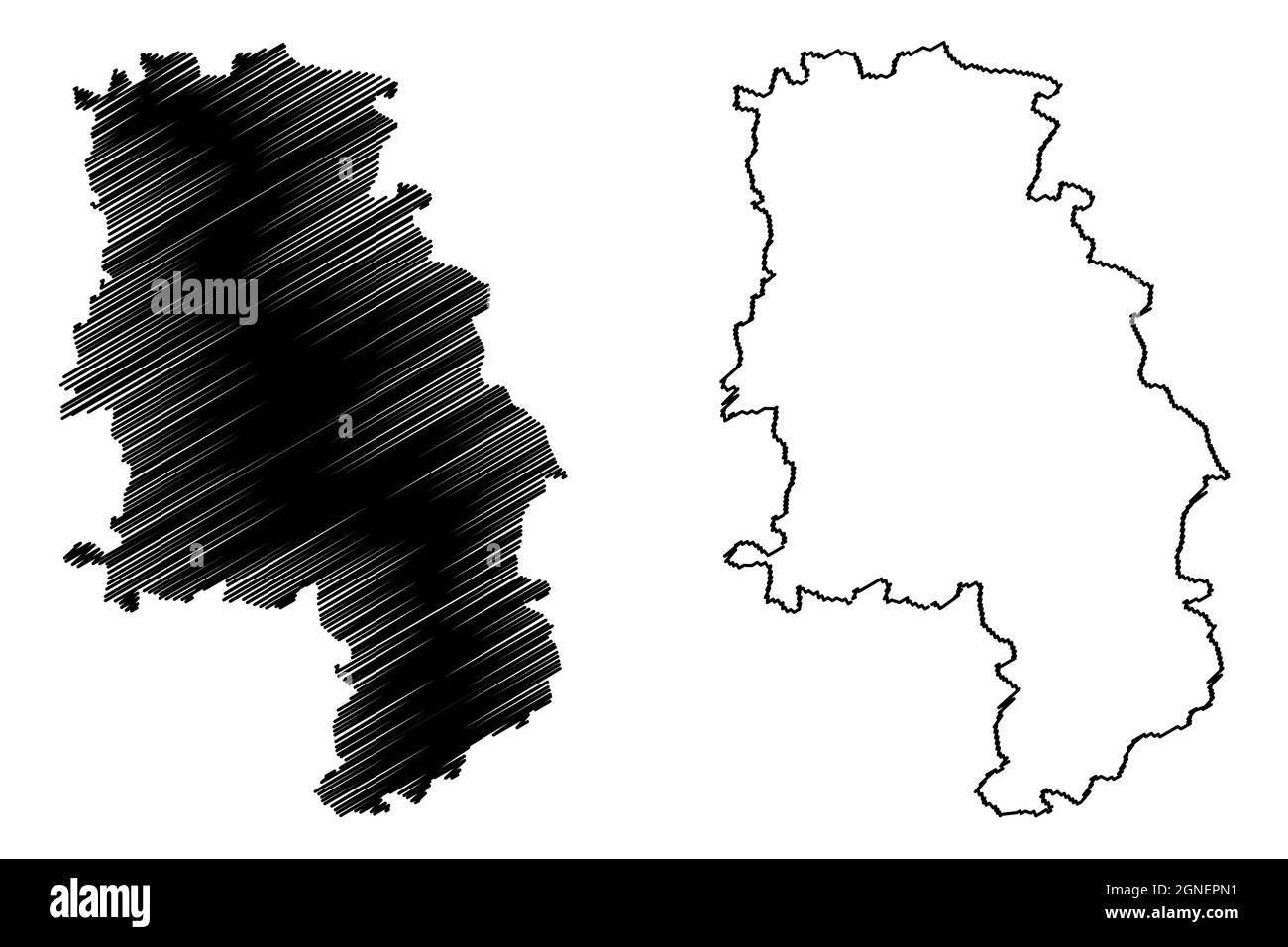 Durg district (Chhattisgarh State, division, Republic of India) map ...