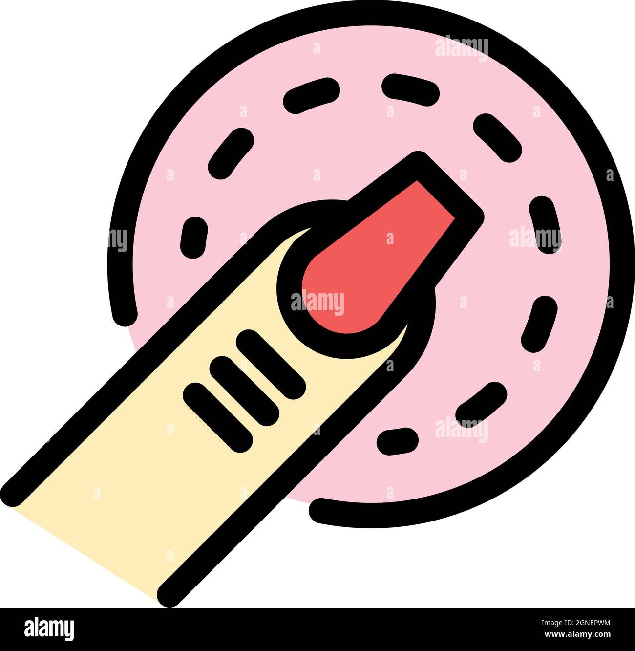 Finger touch sense icon. Outline finger touch sense vector icon color ...