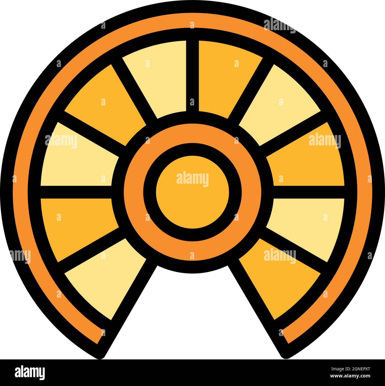 Wood circular staircase icon. Outline wood circular staircase vector ...