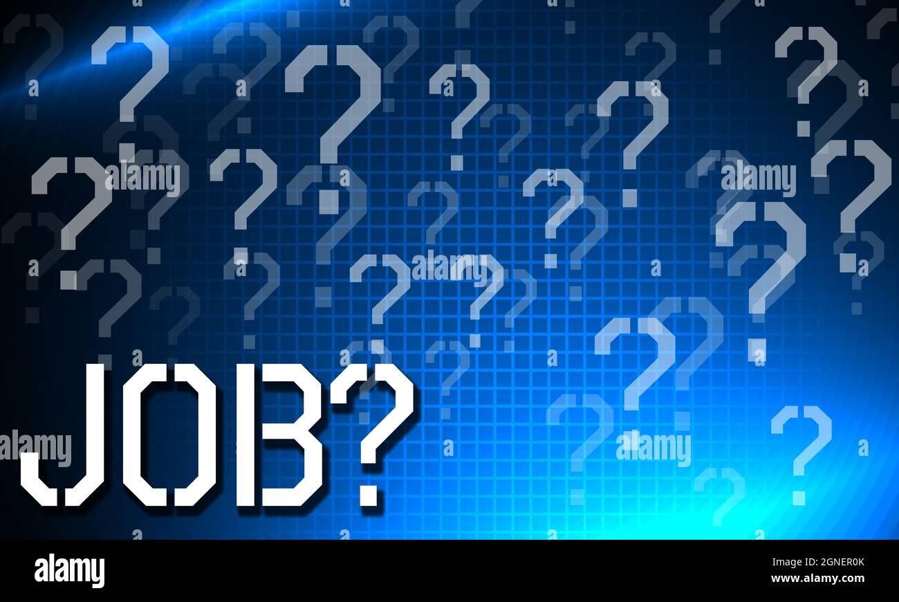 Search for job concept with question mark background, 3d rendering ...