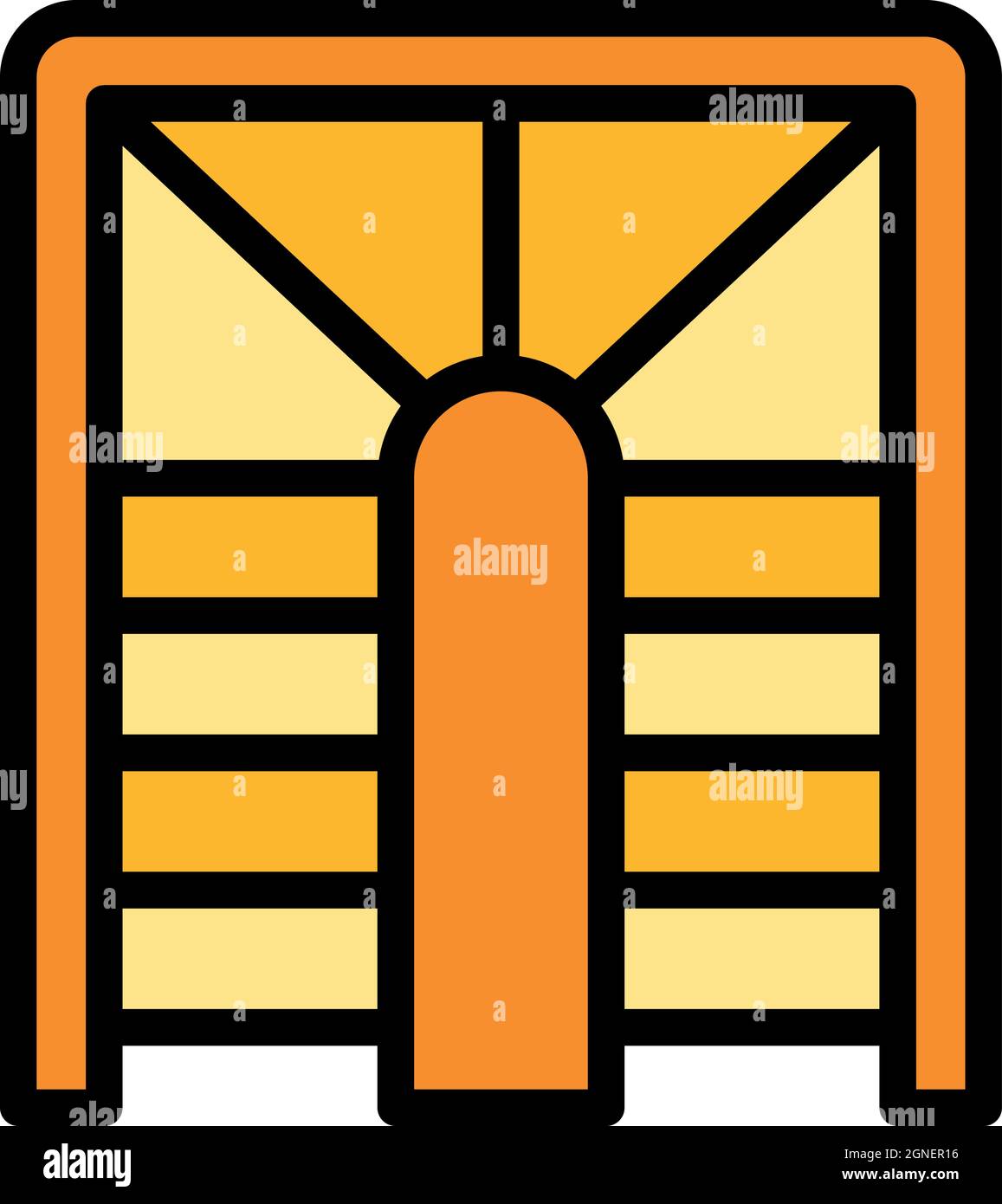 Building staircase icon. Outline building staircase vector icon color ...