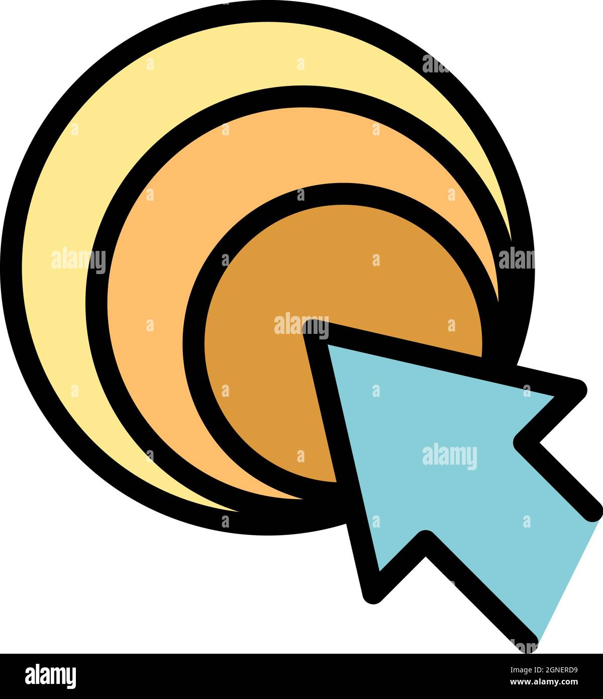 Update redesign icon. Outline update redesign vector icon color flat ...
