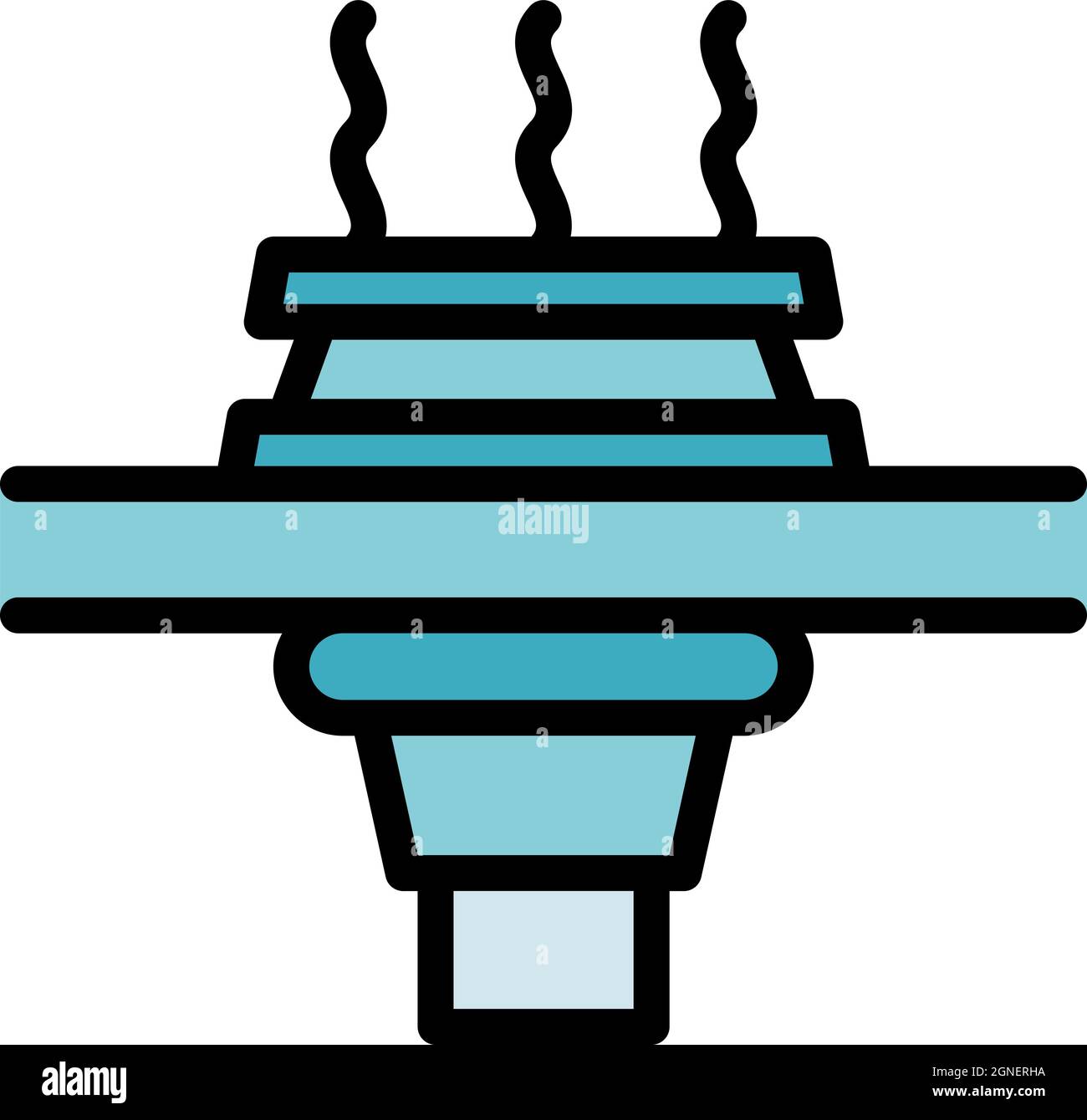 Pool hygiene pump icon. Outline pool hygiene pump vector icon color ...