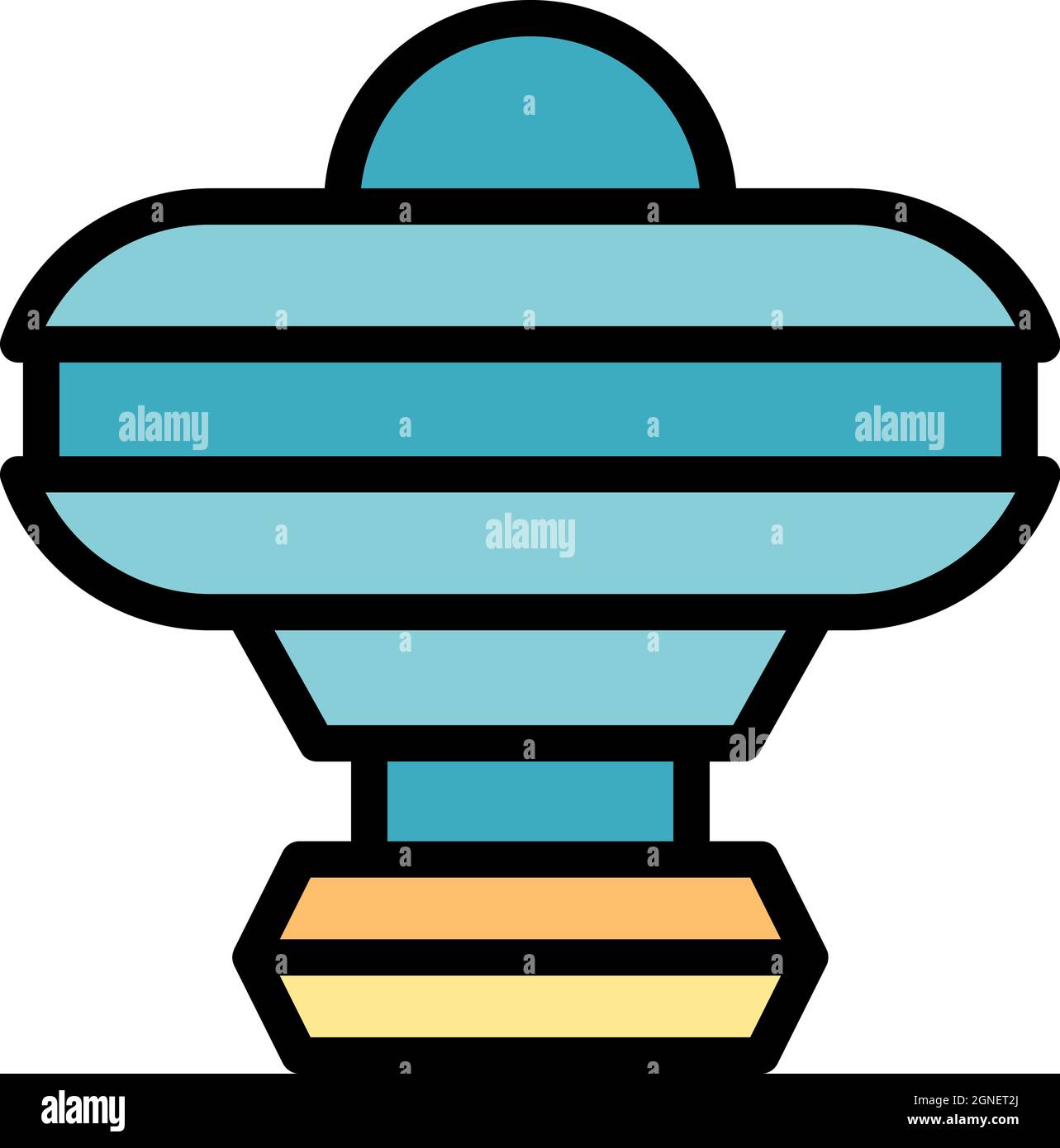 Clean filter pool icon. Outline clean filter pool vector icon color ...