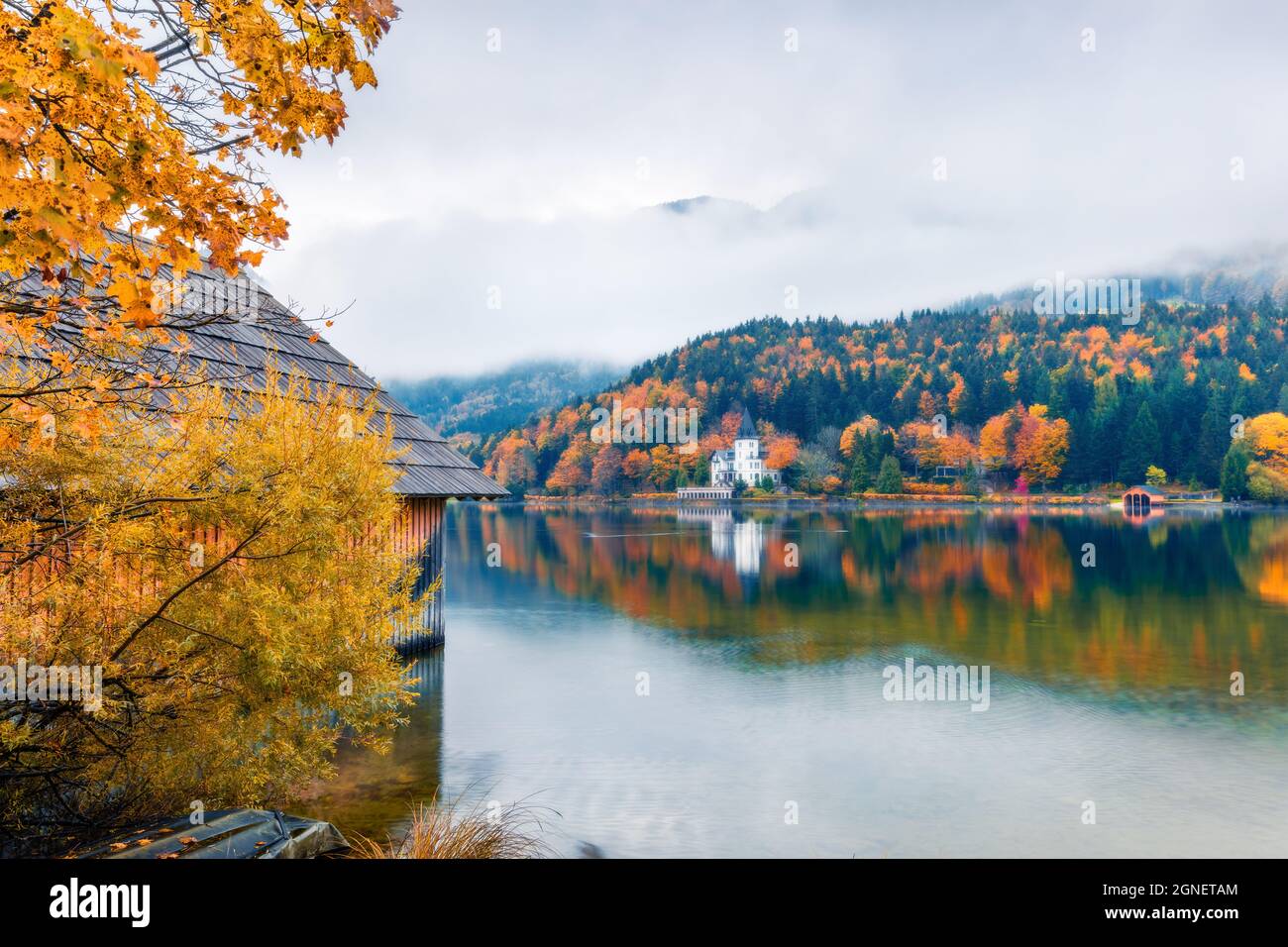 Fishing at lake grundlsee hi-res stock photography and images - Alamy