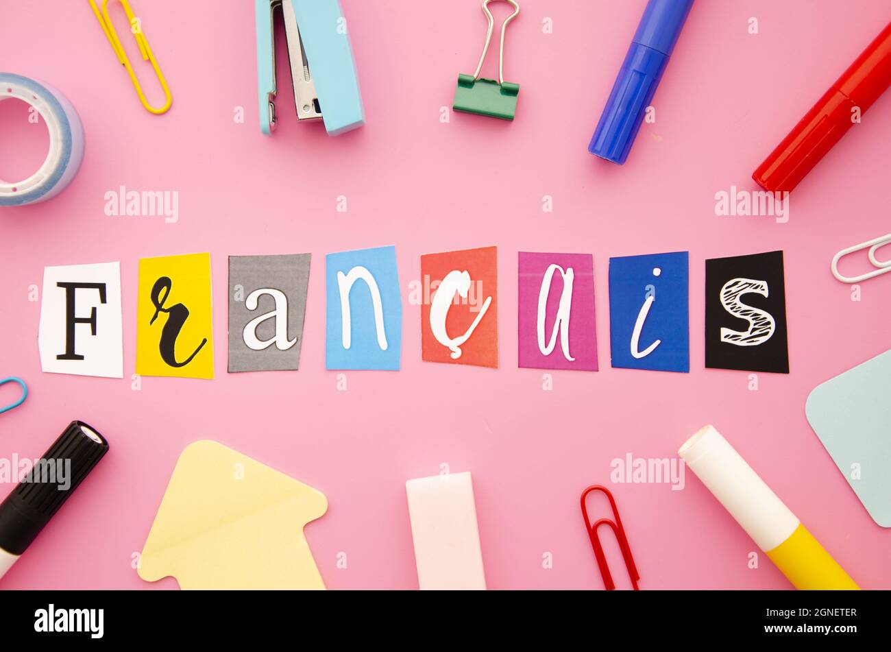 francais lettering pink background. High quality and resolution ...