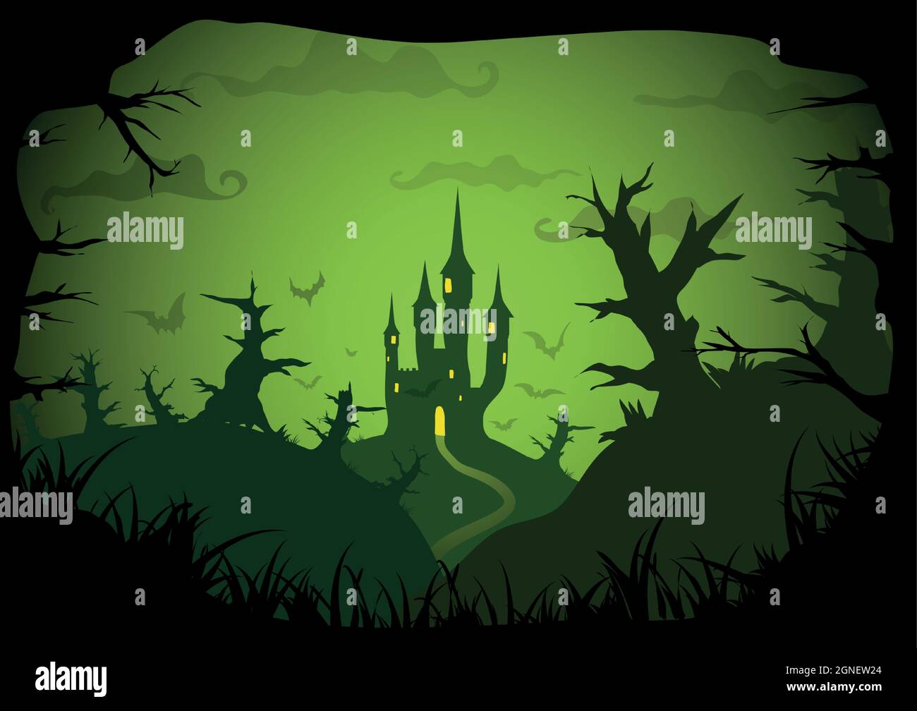Horizontal halloween Stock Vector Images - Alamy