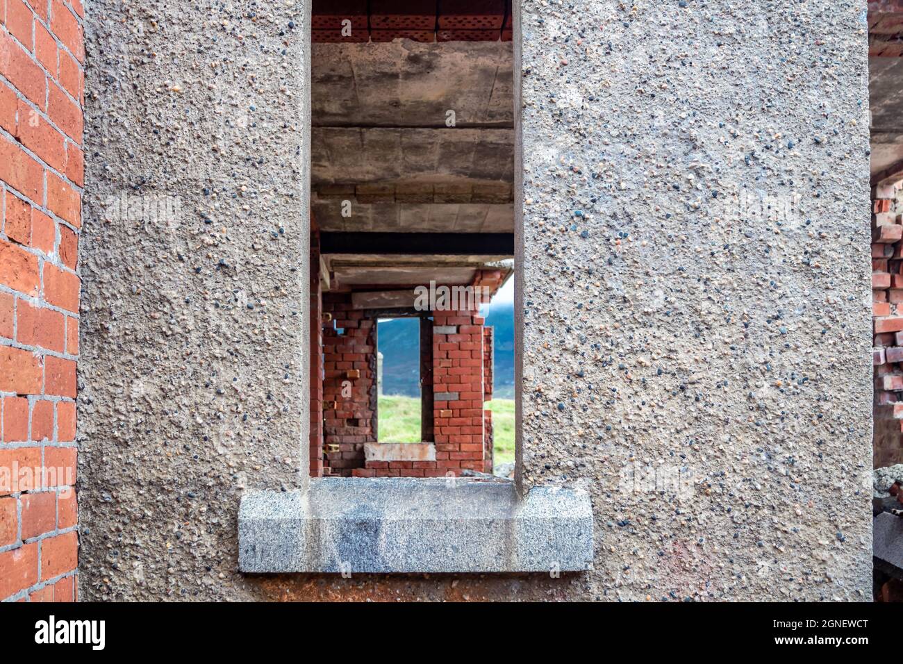The ruins of Lenan Head fort at the north coast of County Donegal ...