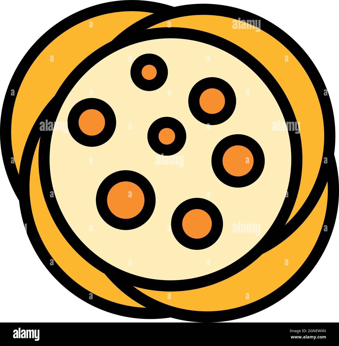 Pita chips icon. Outline pita chips vector icon color flat isolated ...
