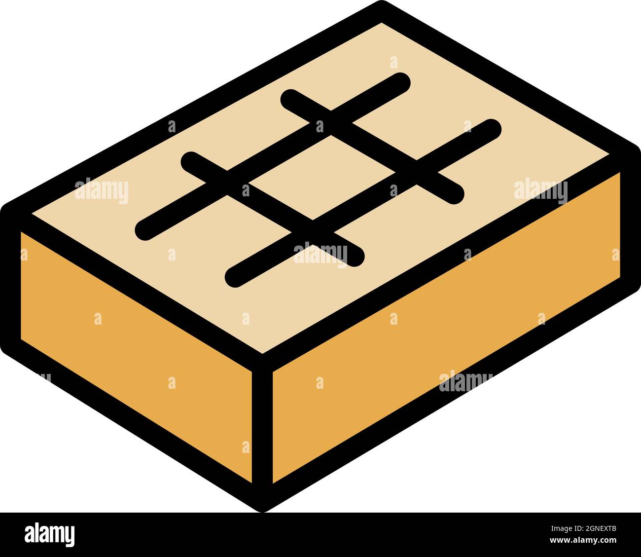 Caramel toffee icon. Outline caramel toffee vector icon color flat ...