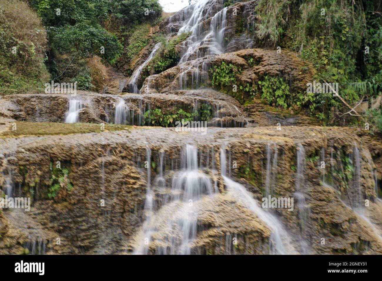 Mu waterfall in Hoa Binh province northern Vietnam Stock Photo - Alamy