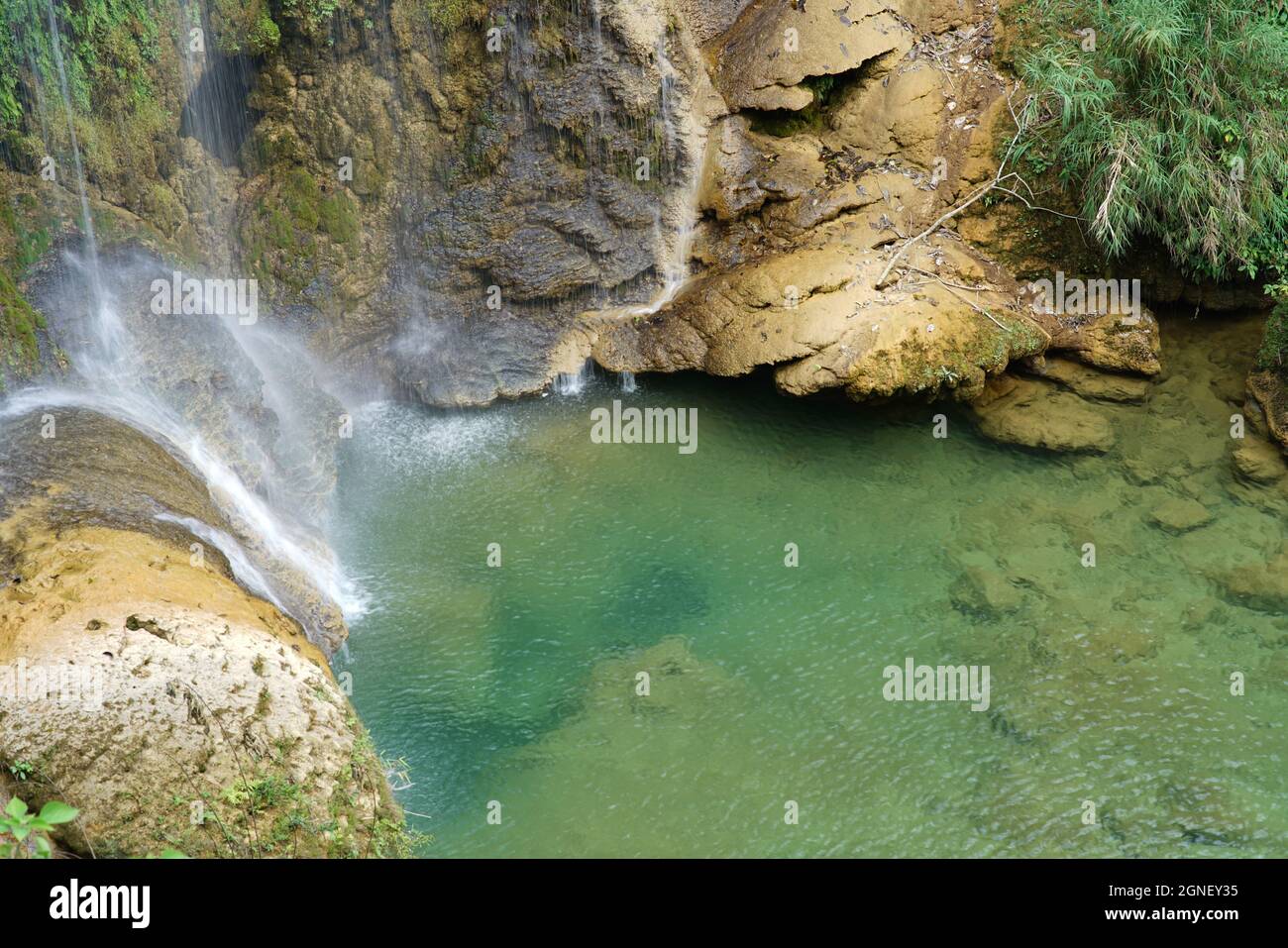 Mu waterfall in Hoa Binh province northern Vietnam Stock Photo - Alamy
