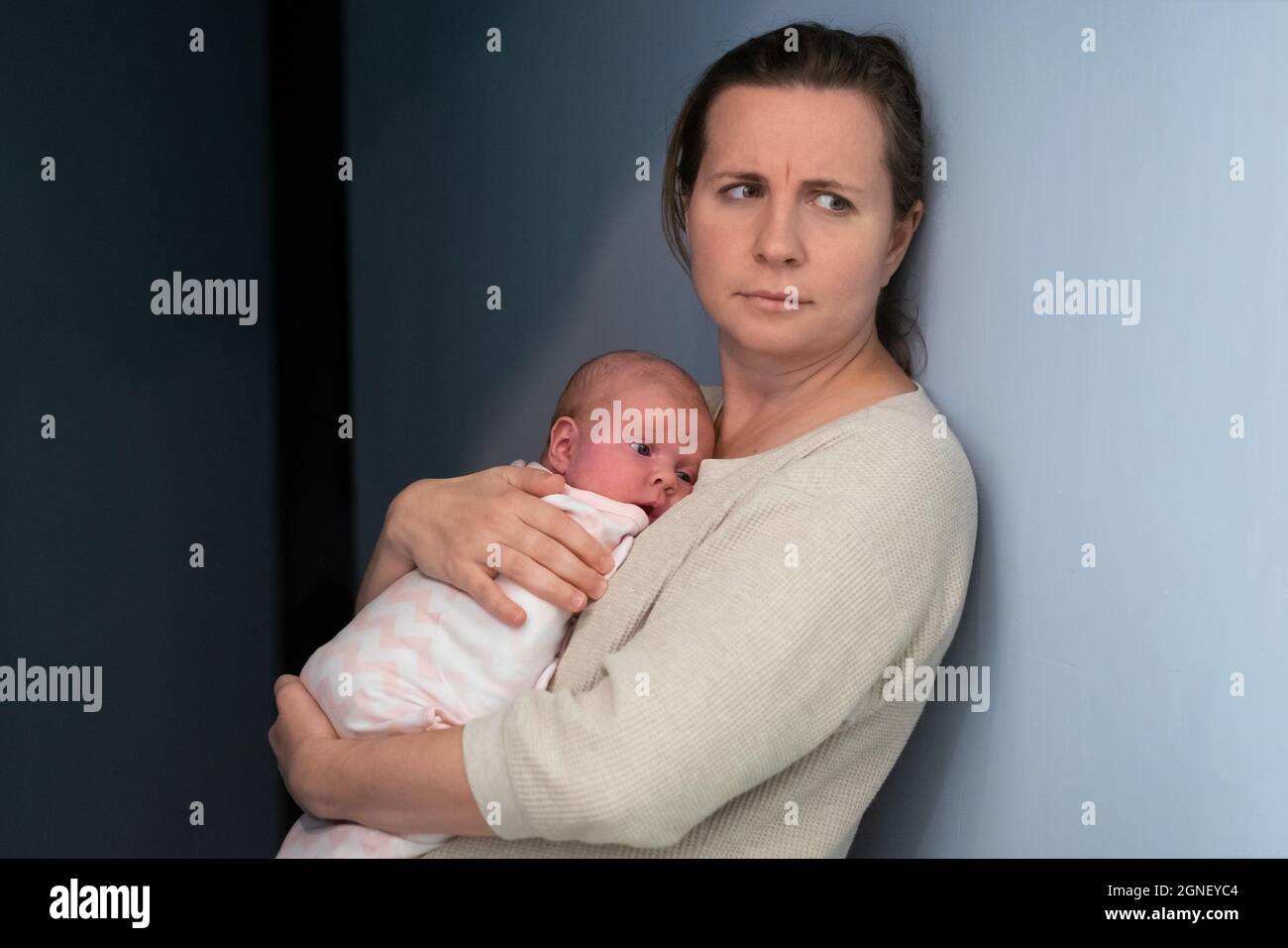 Depressed mother baby hi-res stock photography and images - Alamy