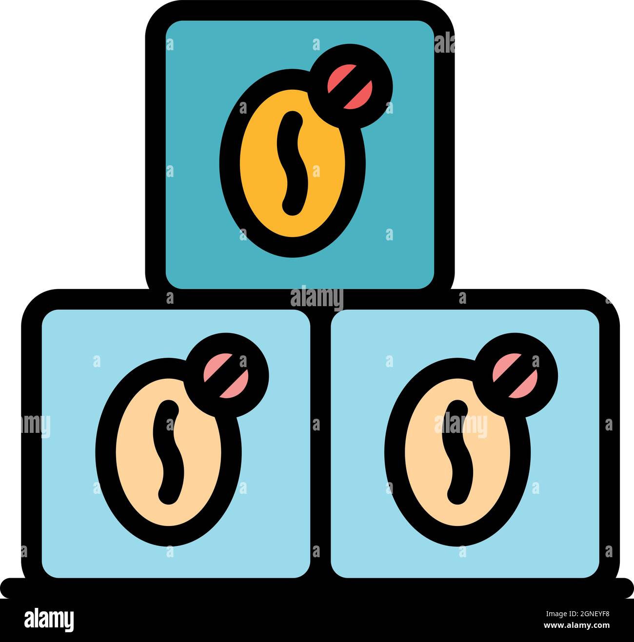 Barista decaf coffee icon. Outline barista decaf coffee vector icon ...