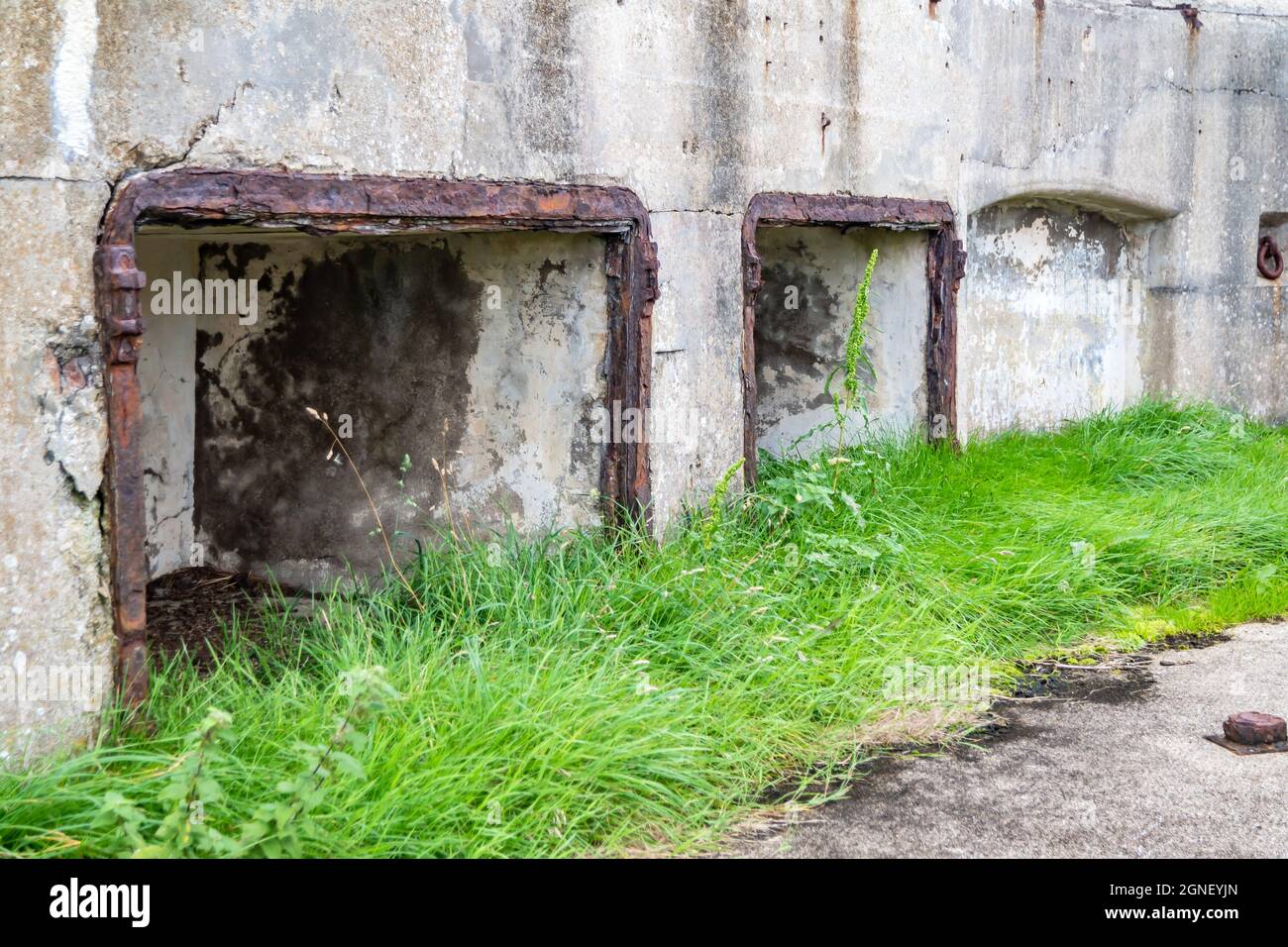 The ruins of Lenan Head fort at the north coast of County Donegal ...