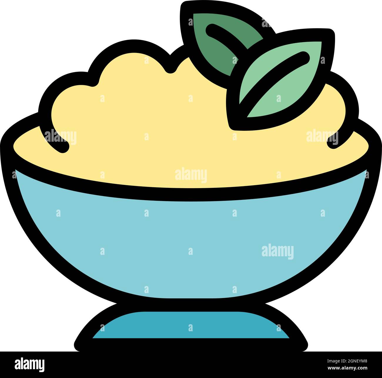 Mashed potatoes food icon. Outline mashed potatoes food vector icon ...