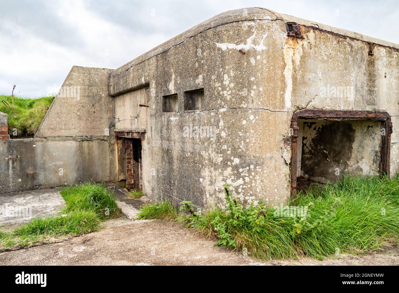The ruins of Lenan Head fort at the north coast of County Donegal ...